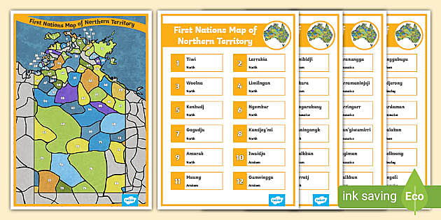 First Nations Map of Northern Territory (teacher made)