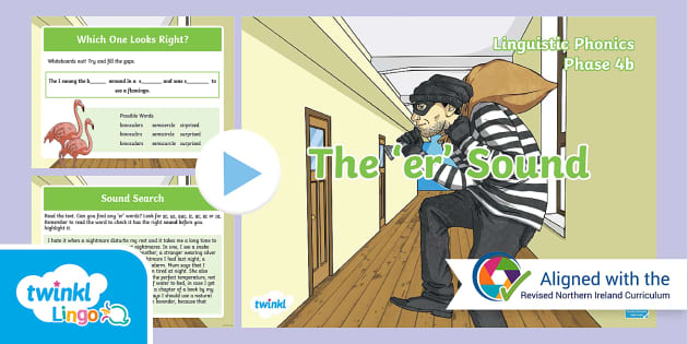 er Sound PowerPoint - NI Phase 4b Phonics - Twinkl