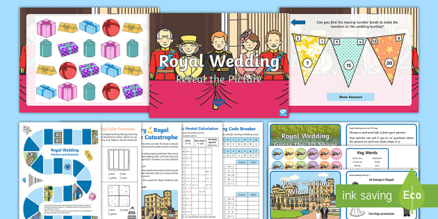 KS1 Royal Wedding 2018 Maths Activity Bumper Pack - Twinkl