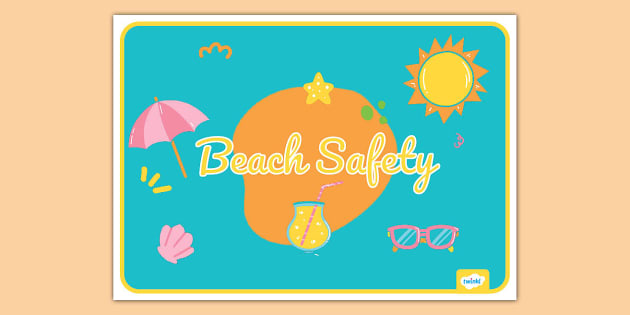 * NEW * Summer Vibes Themed Beach Safety Display Poster