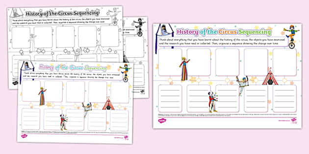 History of the Circus Sequencing Worksheet