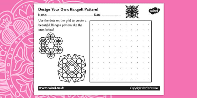 Design your own Diwali Rangoli Patterns - Primary Resources