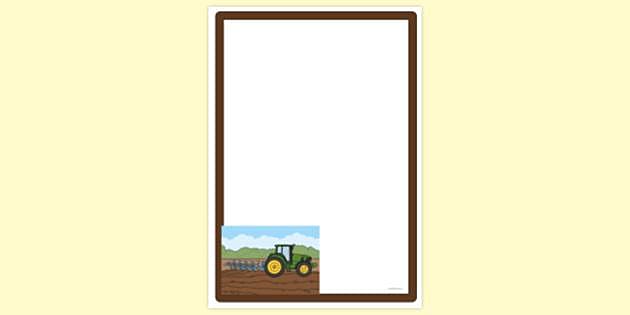 Ploughed Field Page Border (teacher made) - Twinkl