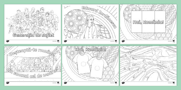 Hai, România! Euro 2024 – Desene mindfulness de colorat