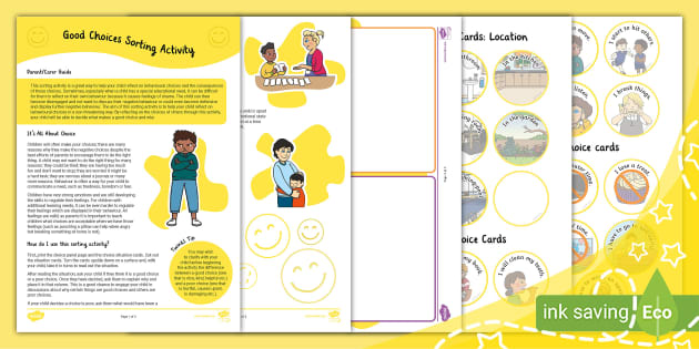 Good Choices Sorting Activity (teacher made) - Twinkl
