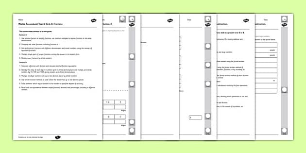End of Year 6 Maths Assessment Pack Term 3 - KS2 Resources