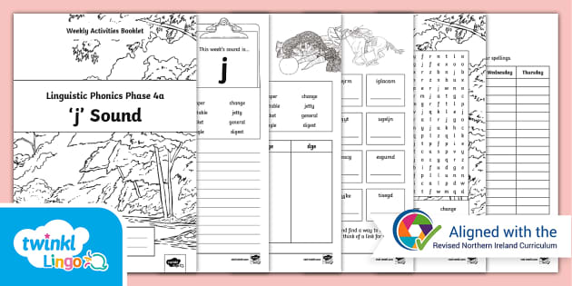 Northern Ireland Linguistic Phonics Phase 4a ‘j’ Sound Weekly Activities