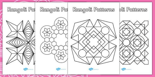 Rangoli Patterns Templates - Diwali Colouring Patterns