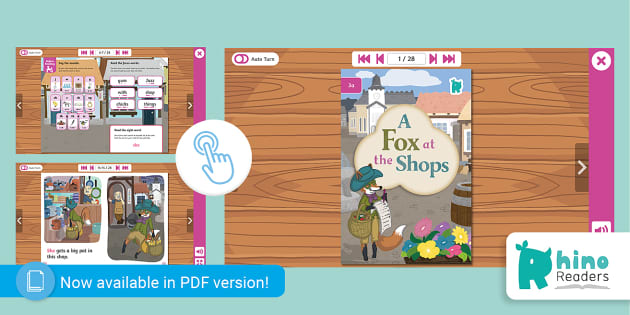 Level 3a Decodable Readers: A Fox at the Shops - Twinkl