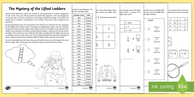 The Mystery of the Lifted Ladders Math Game (Teacher-Made)