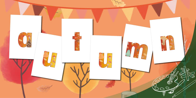 Lower Case Alphabet Autumn Icons Illustrated Letters Posters