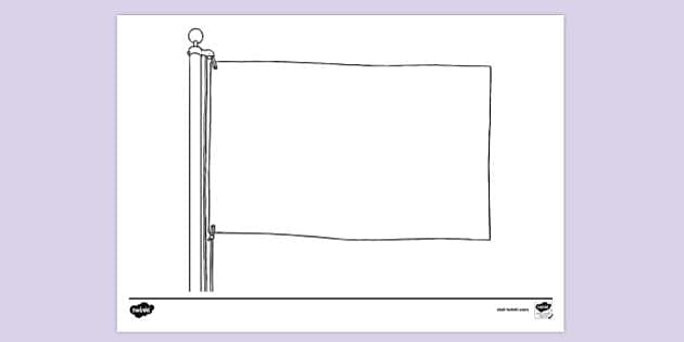 FREE Blank Flag Colouring Sheet Twinkl Resources