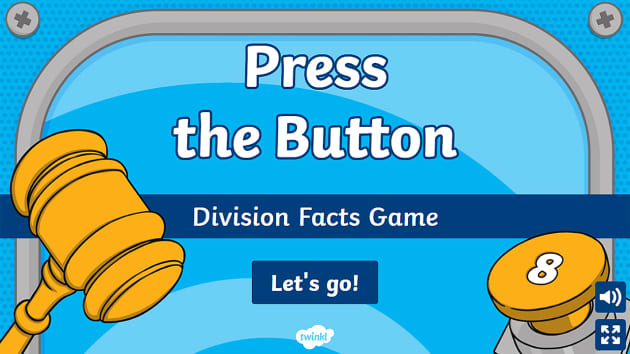 Division Facts Press The Button Game Twinkl