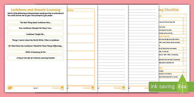 Isolation and Remote Learning Writing Prompts - Twinkl