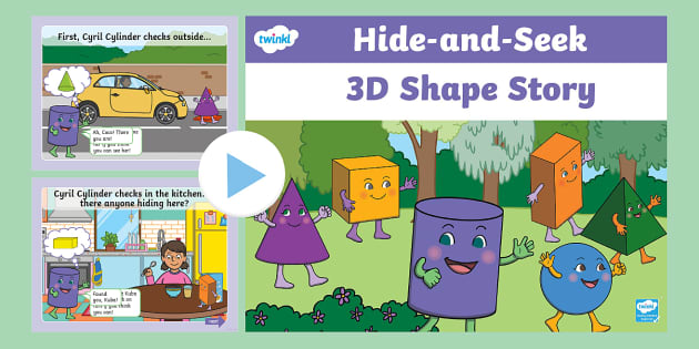👉 Hide-and-Seek 3D Shape Story PowerPoint | Twinkl