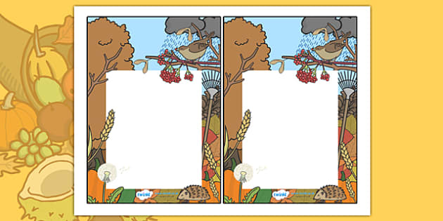 Autumn Themed Editable Note (teacher made)