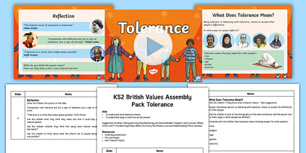British Values Tolerance Assembly Pack (teacher made)