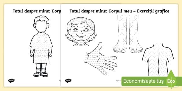 Totul despre mine: Corpul meu – Exerciții grafice