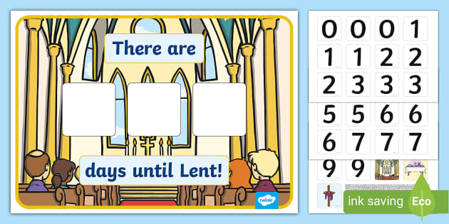 Lent Countdown Display Poster (nauczyciel wykonał) - Twinkl Lent Countdown Display Poster (nauczyciel wykonał) - Twinkl