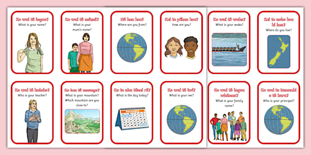 Te Reo Māori Questions to Practise - He Kāri Pātai hei Kōrero - Te Reo ...