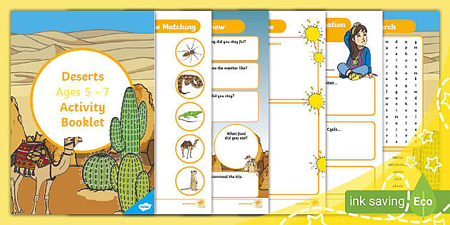 Deserts Activity Booklet (Ages 5 - 7) (teacher made)