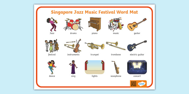 Singapore Jazz Music Festival Word Mat (teacher made)