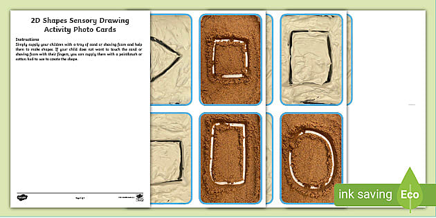 2D shapes - Sensory Drawing Activity Photo Cards - Twinkl