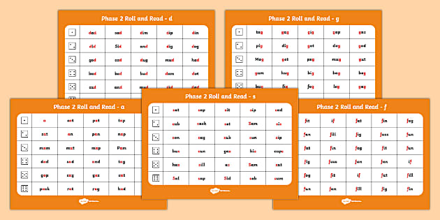 Phase 2 Roll and Read Pack - Twinkl Phase 2 Roll and Read Pack - Twinkl