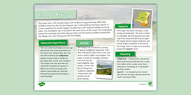 Congo River Facts - Fact File | Display Materials - Twinkl