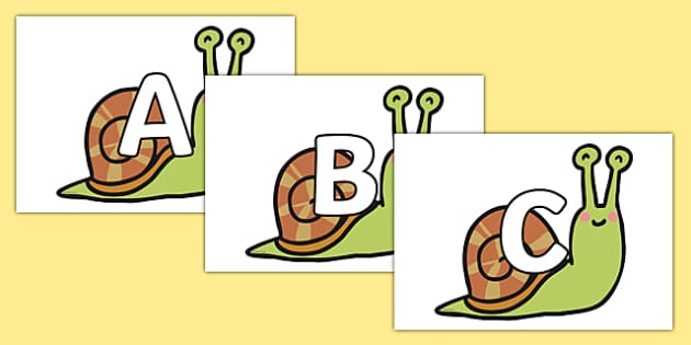 FREE! - A-Z Alphabet on Snails (teacher made) - Twinkl