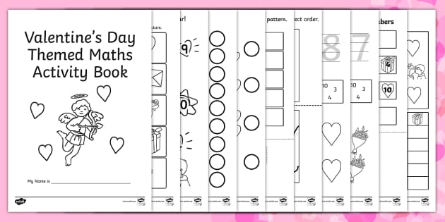 Valentines Day Themed Maths Activity Book (teacher made)