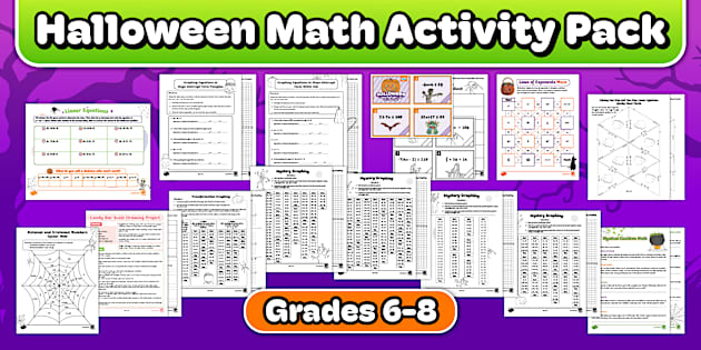 Eighth Grade Halloween Activity Pack