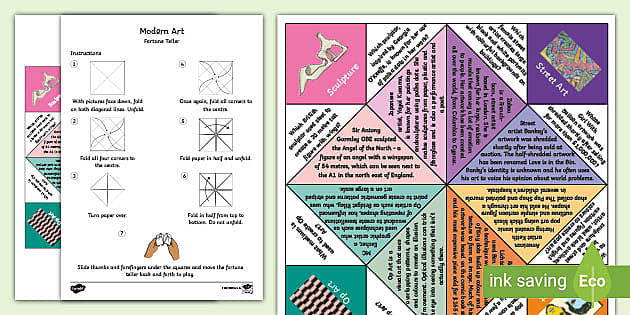 Modern Art Fortune Teller (teacher made)