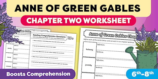Anne of Green Gables Chapter Two Worksheet for 6th-8th Grade