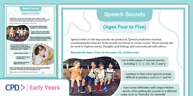 Speech Sounds (Ages 4-5) (Poster) | EYFS CPD | Twinkl