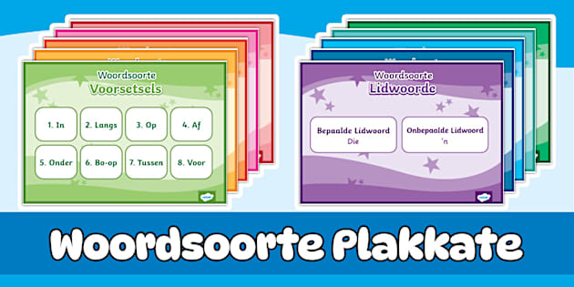 Senior Fase Afrikaans - Woordsoorte - Plakkate (KABV-belyn)