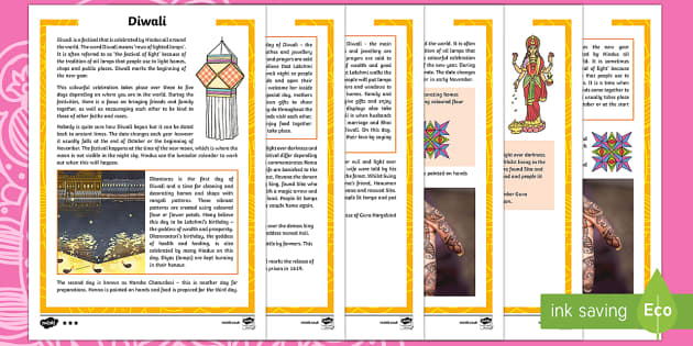 KS2 Diwali Differentiated Fact File - Twinkl