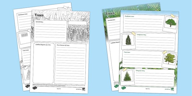Trees Non-Chronological Report Template (teacher made)
