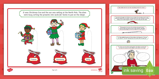 Christmas Fine Motor Skills- Santa's Busy Christmas Eve