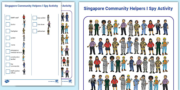 Singapore Community Helper I Spy Activity (teacher made)