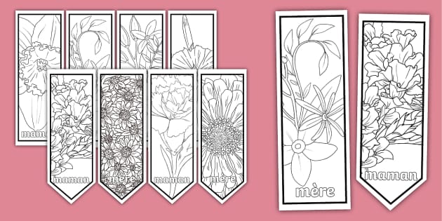 Marque-pages à colorier : Fête des mères (teacher made)