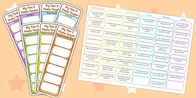 Year 2 Maths Assessment Bookmarks and Cut Outs - Twinkl