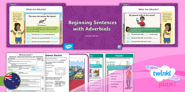 Year 4 Writing: Sentences: Beginning Sentences With Adverbials