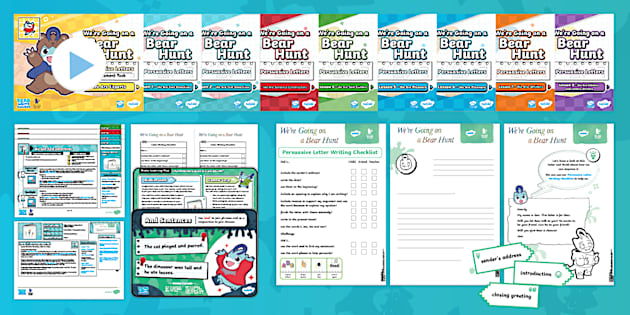 FREE! - * NEW * We're Going on a Bear Hunt Persuasive Letters Unit [Year 1]