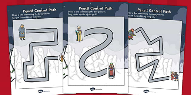 Babushka Pencil Control Path Worksheets - Twinkl