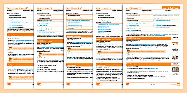 Level 2 No-Tech Phonics Week 3 Lesson Guides (teacher made)
