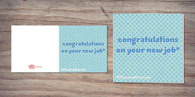 We'll Miss You New Job Card | Twinkl Party (teacher made)