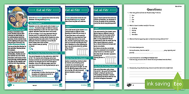 UKS2 Eid al-Fitr Reading Comprehension