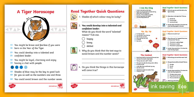 Year of the Tiger Phases 2-5 Phonics Texts (teacher made)