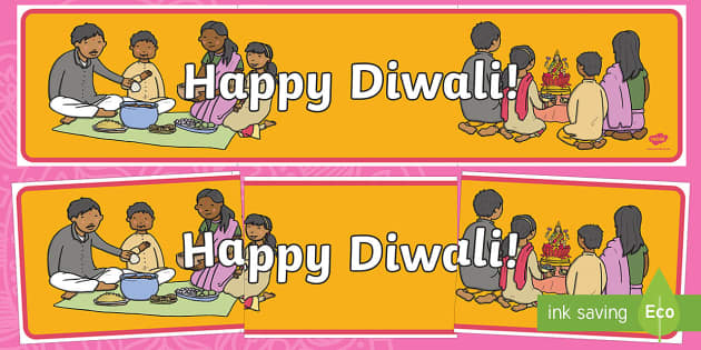 Happy Diwali Banner (teacher made) - Twinkl
